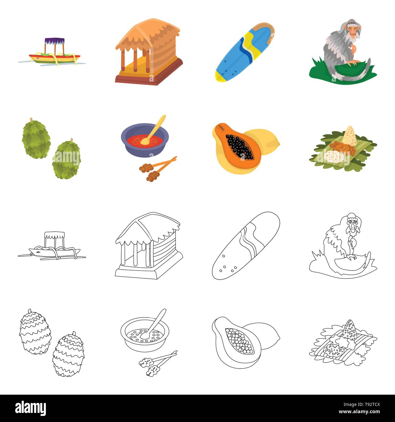 Monkey dish Stock Vector Images - Alamy