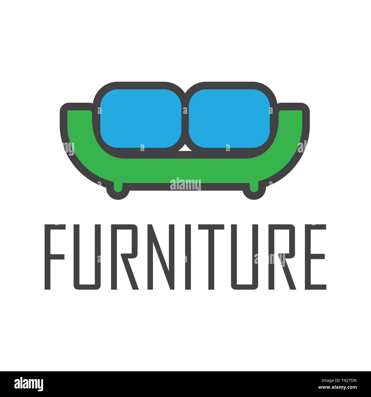 vector logo for shop selling furniture, sofa Stock Vector Image & Art ...