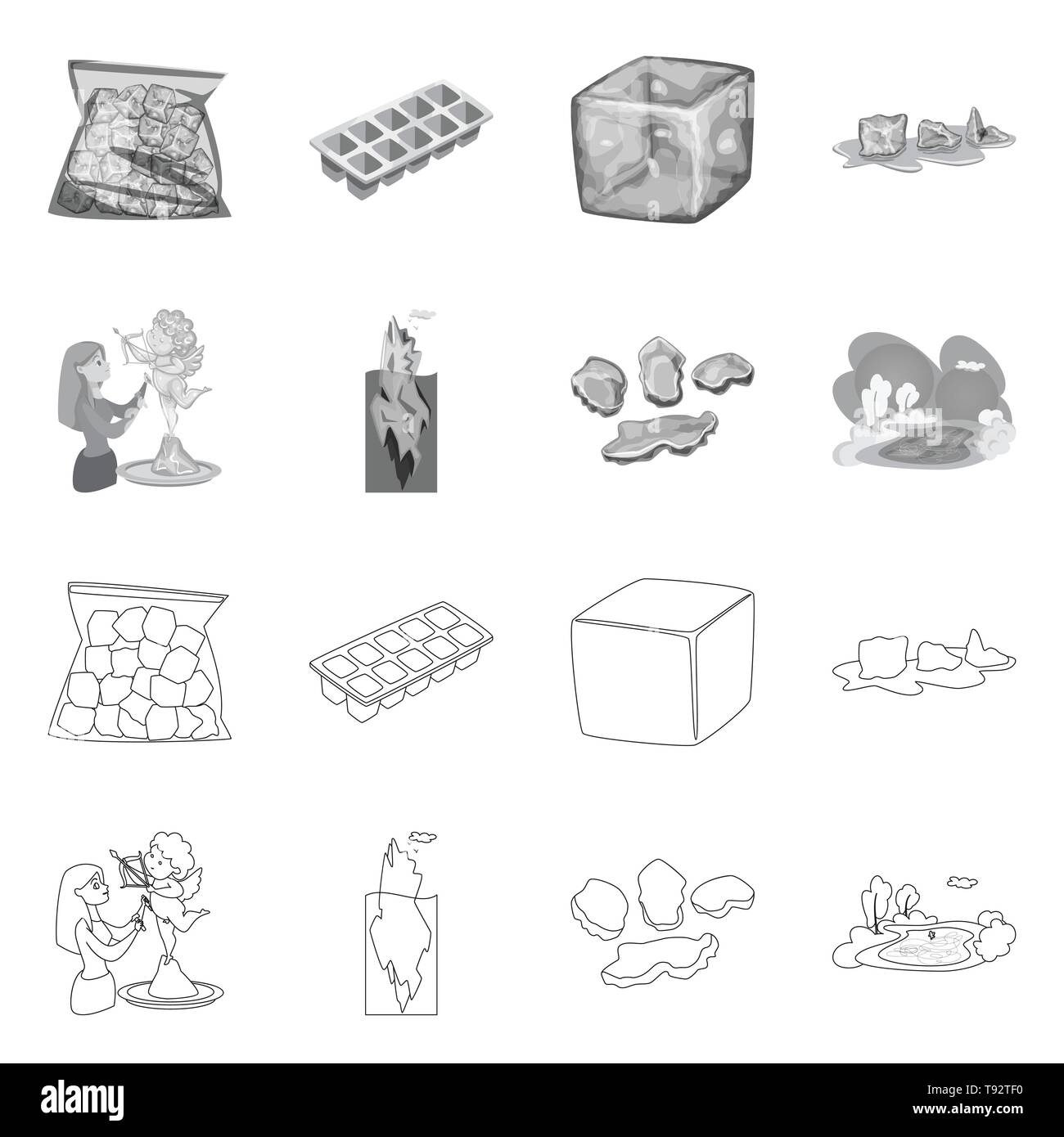 form,freezer,cube,sculpture,iceberg,splinters,pond,ice,package ...