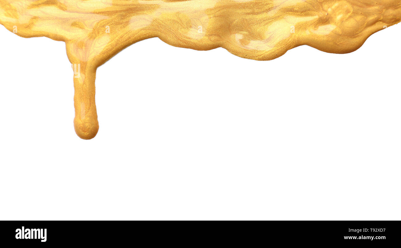 Gold paint dripping hi-res stock photography and images - Alamy