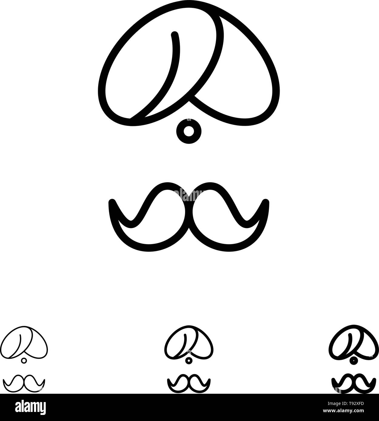 Indian mustache Black and White Stock Photos & Images - Alamy