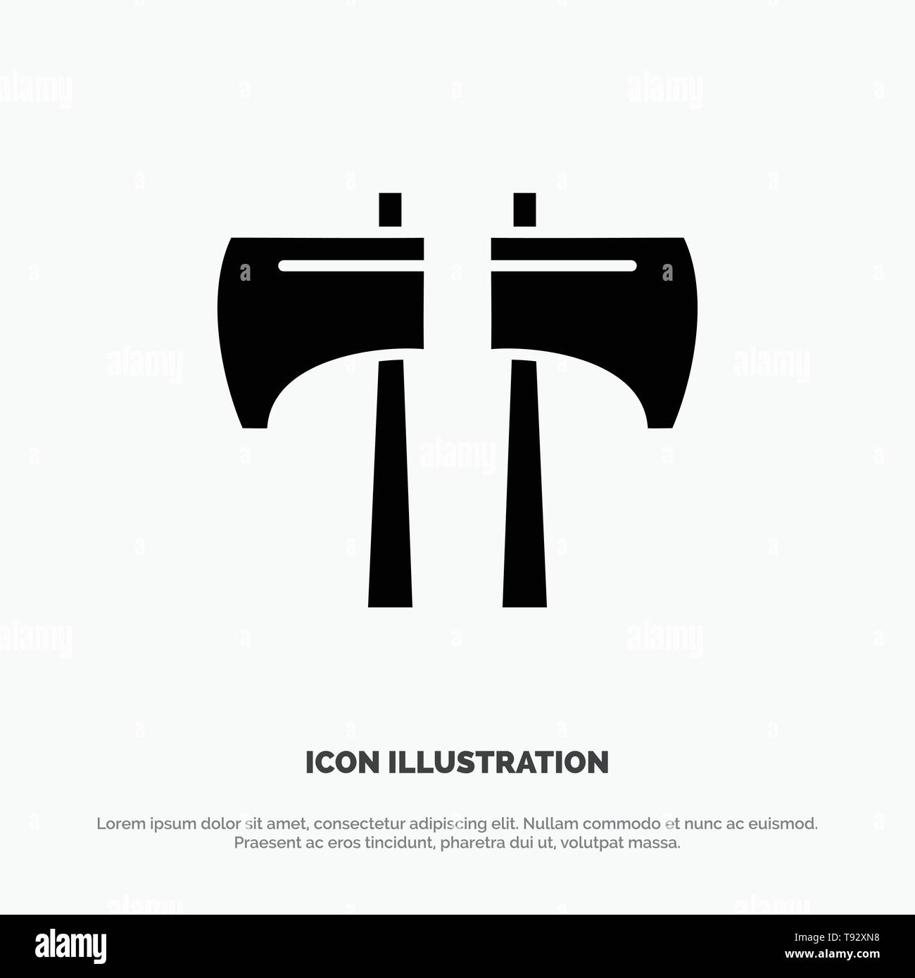 Wooden axe icon icon cartoon hi-res stock photography and images - Alamy