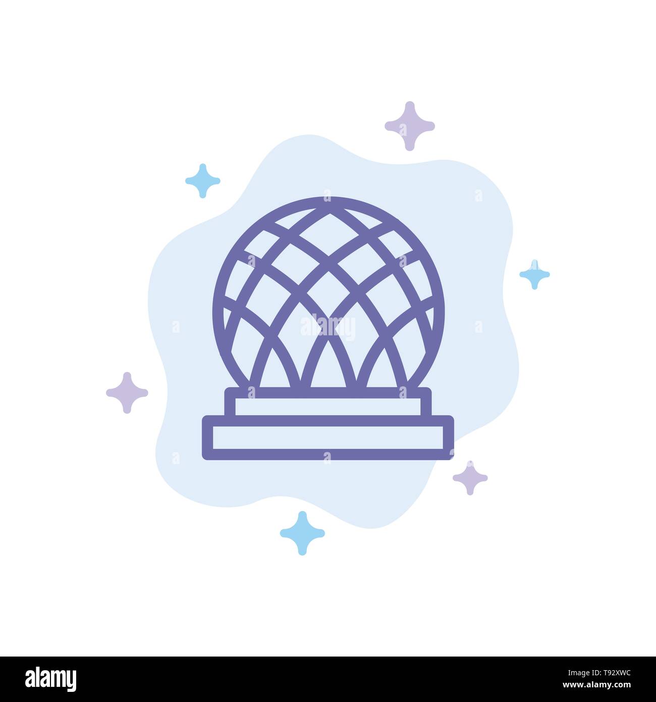 Building, Canada, City, Dome Blue Icon on Abstract Cloud Background ...