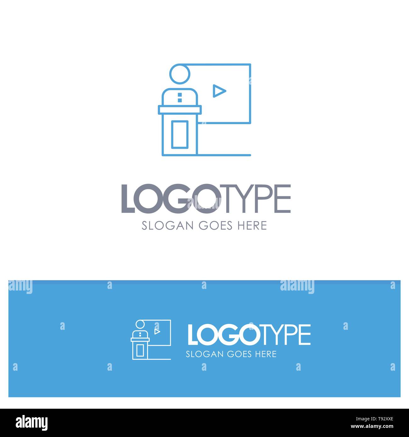 Blue conference room Stock Vector Images - Alamy