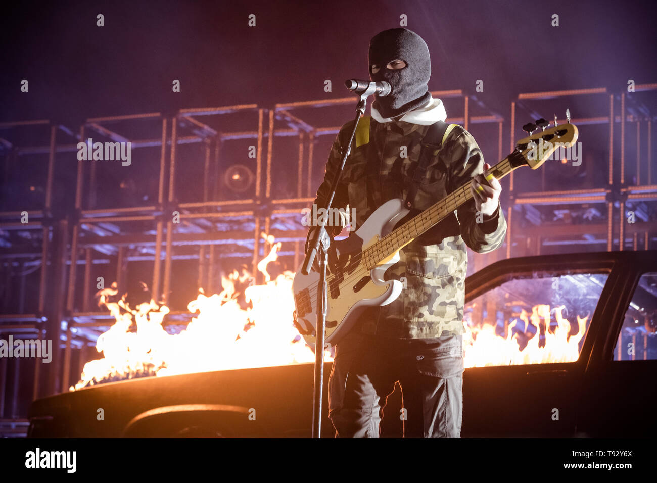 Singer Tyler Joseph of American music duo Twenty One Pilots during ...