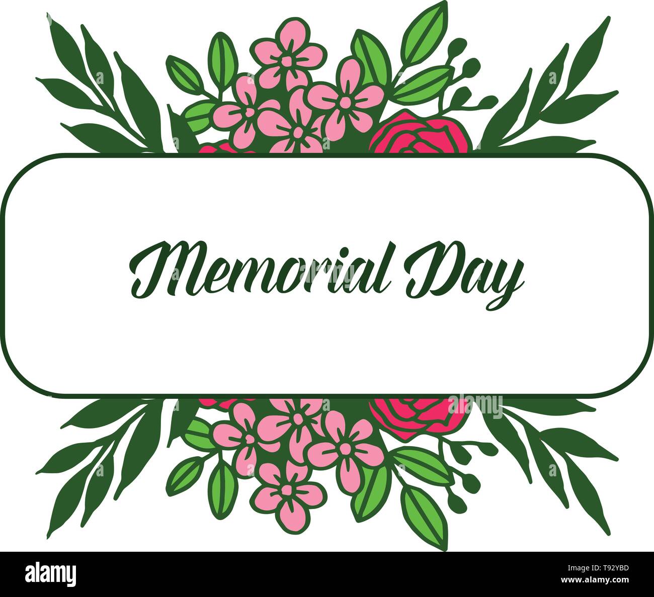 Vector illustration pattern of rose colorful flower frame for ...