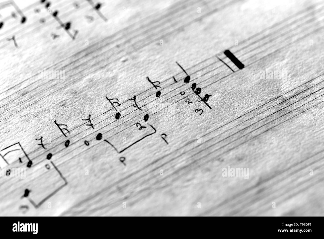Very Old Handwritten Sheet Music High Resolution Stock Photography and ...