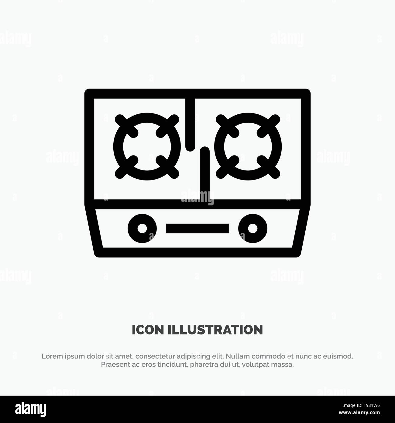 Cooking hob gas Stock Vector Images - Alamy