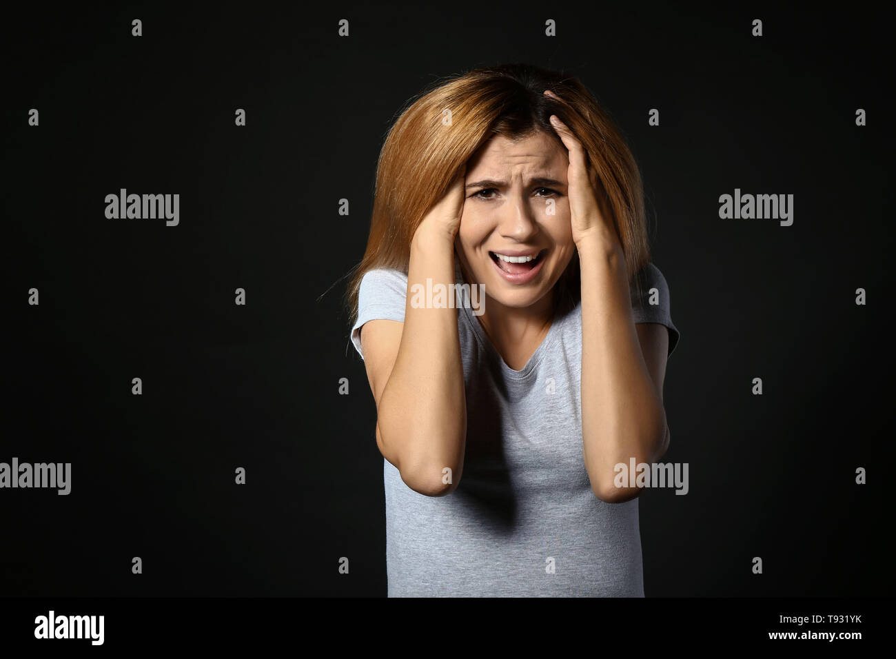 Woman panic attack hi-res stock photography and images - Alamy