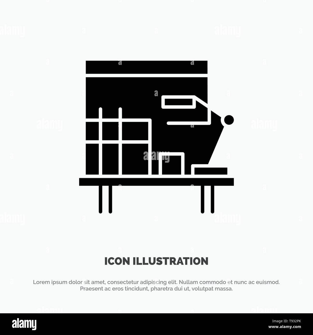 Office table top view icon vector Stock Vector Images - Alamy