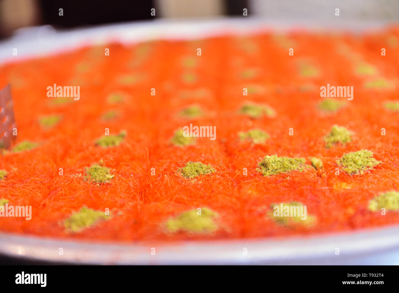 Kunafa orange Kunafa color Stock Photo - Alamy