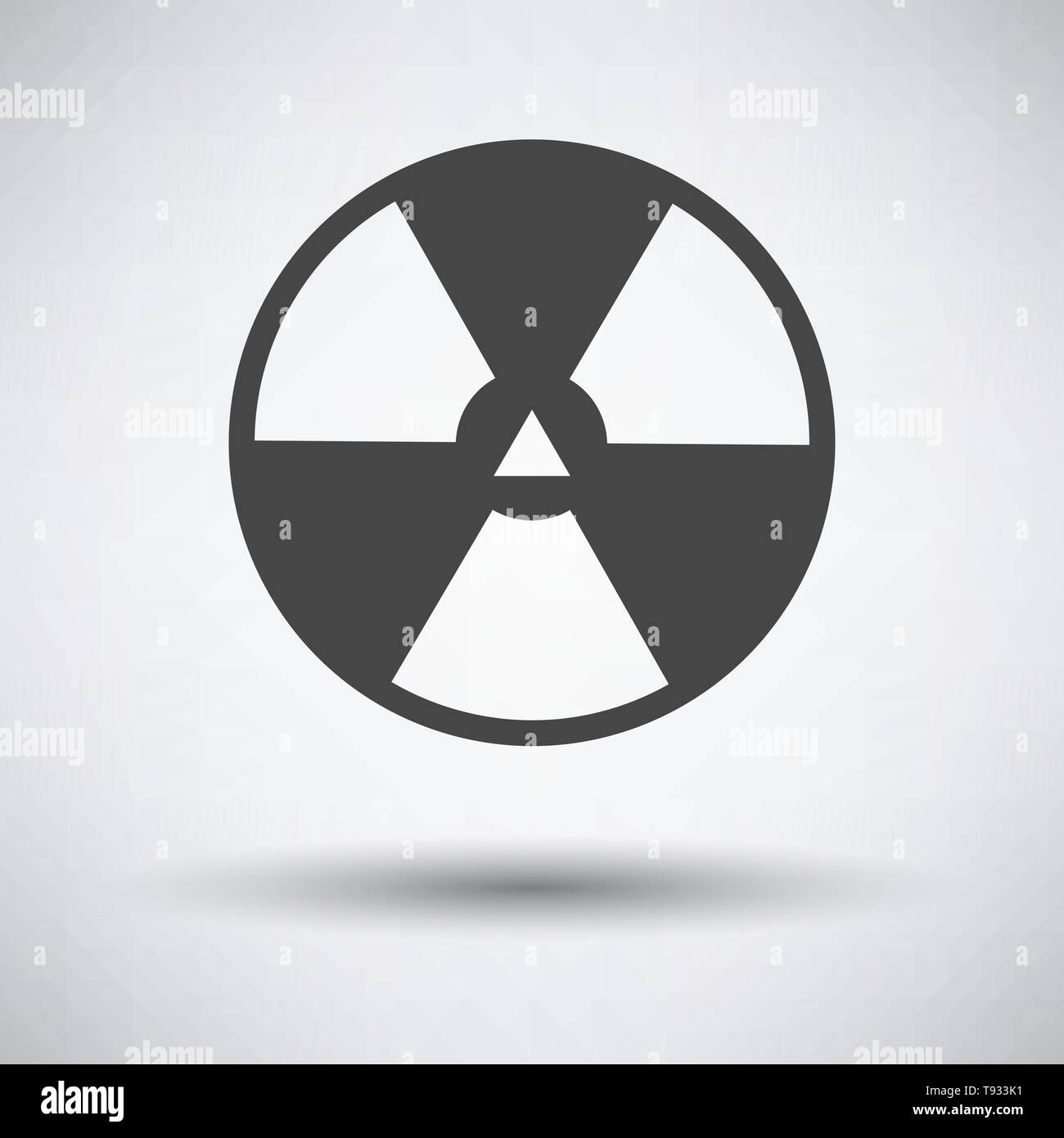 Radiation Icon. Dark Gray on Gray Background With Round Shadow. Vector ...