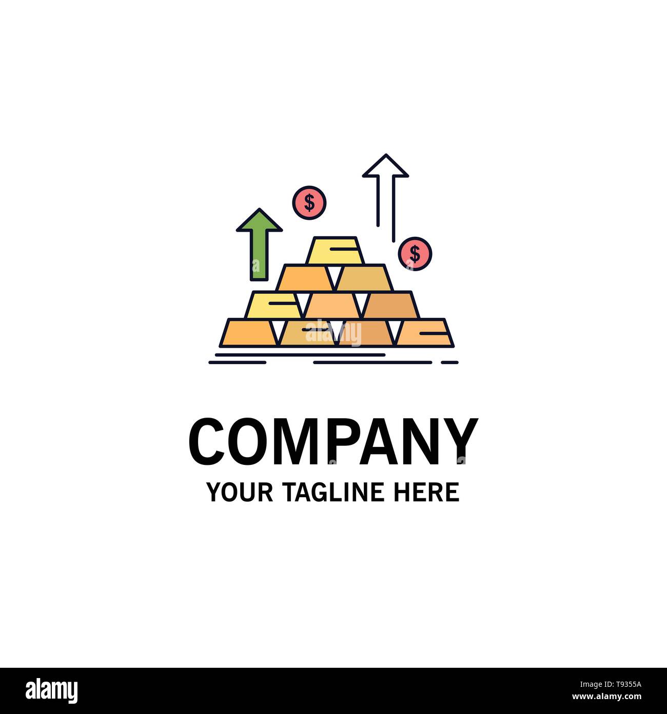 Euro coin column Stock Vector Images - Alamy