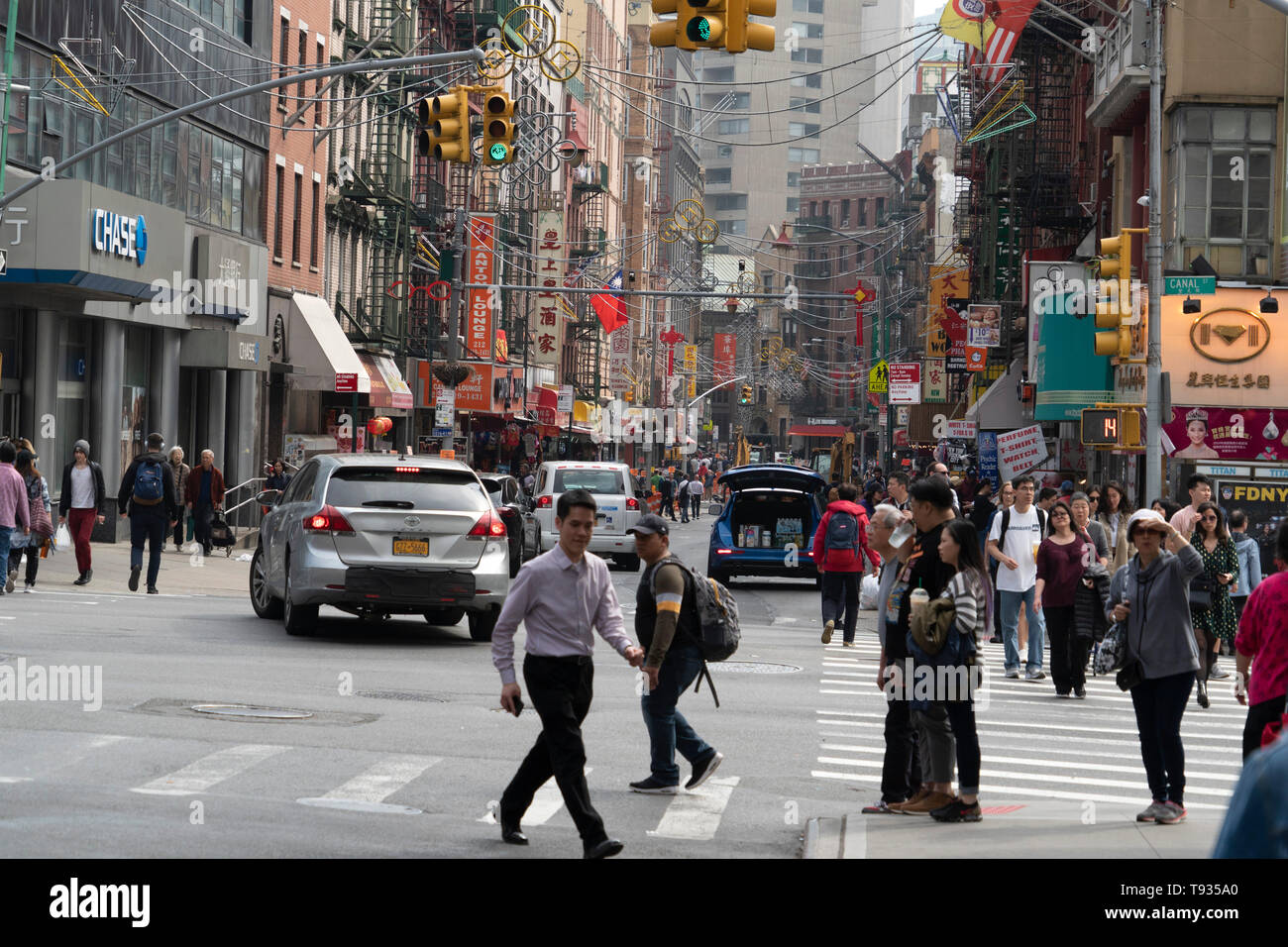 NEW YORK, USA - MAY 5 2019 - NYC streets in Manhattan are congested ...