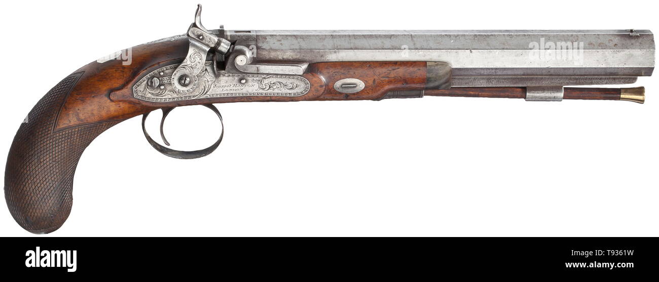 An early percussion pistol, Joseph Manton, London, circa 1825 Heavy and ...