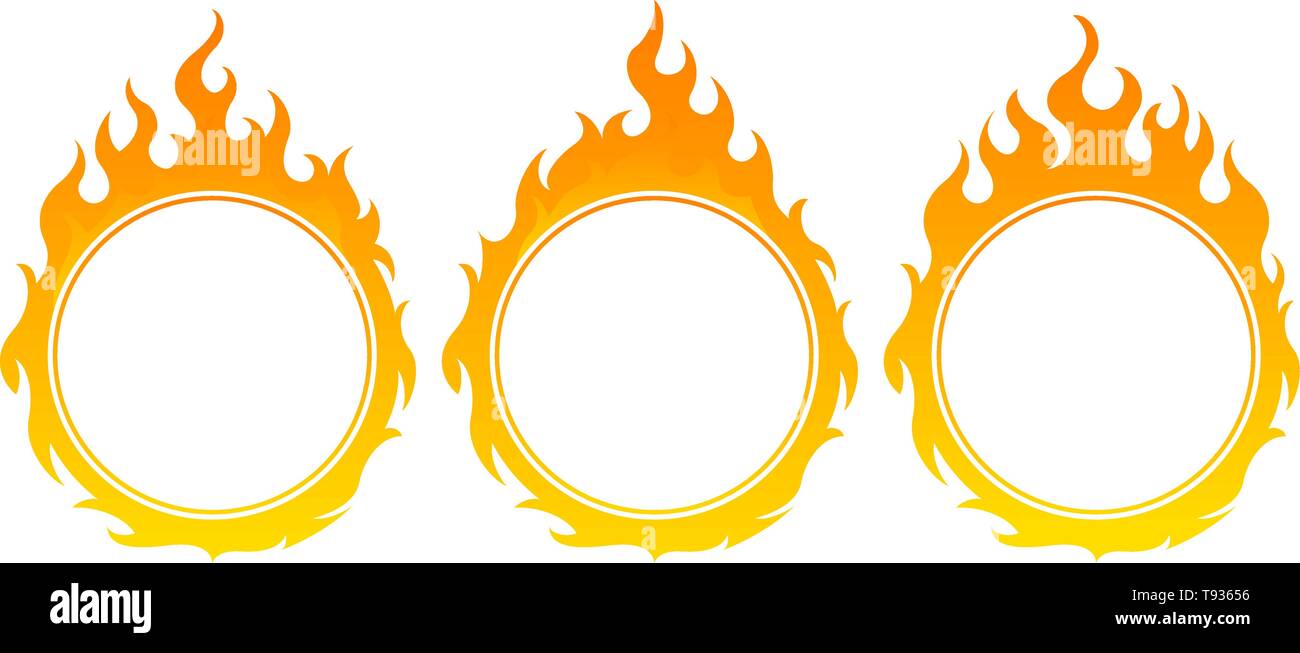 Round fire frame hi-res stock photography and images - Alamy