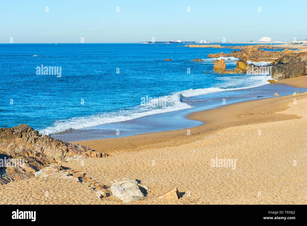 Foz do Douro seafront and beach, Oporto Beach, Portugal Stock Photo - Alamy