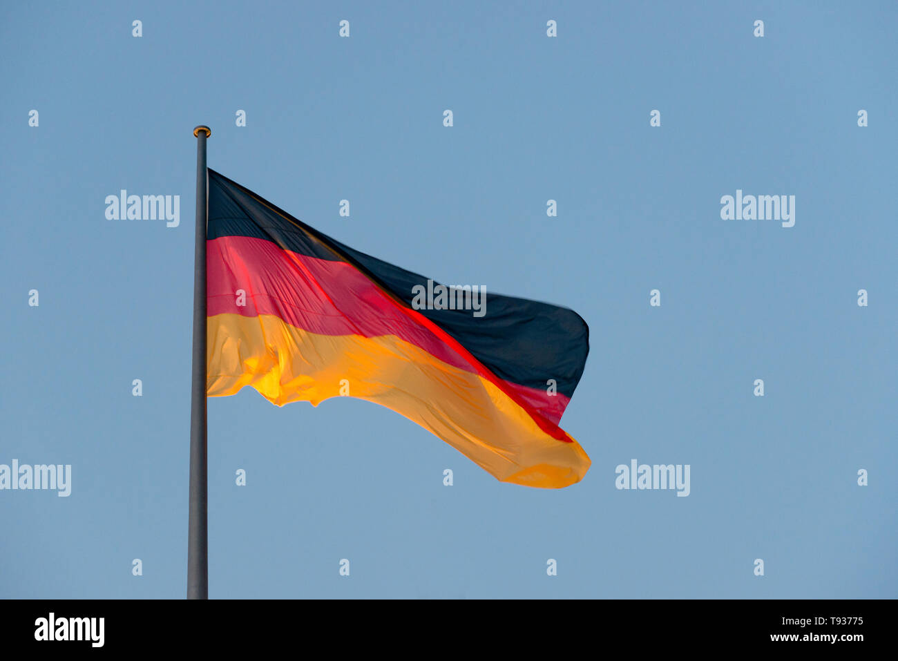 German flag flying hi-res stock photography and images - Alamy