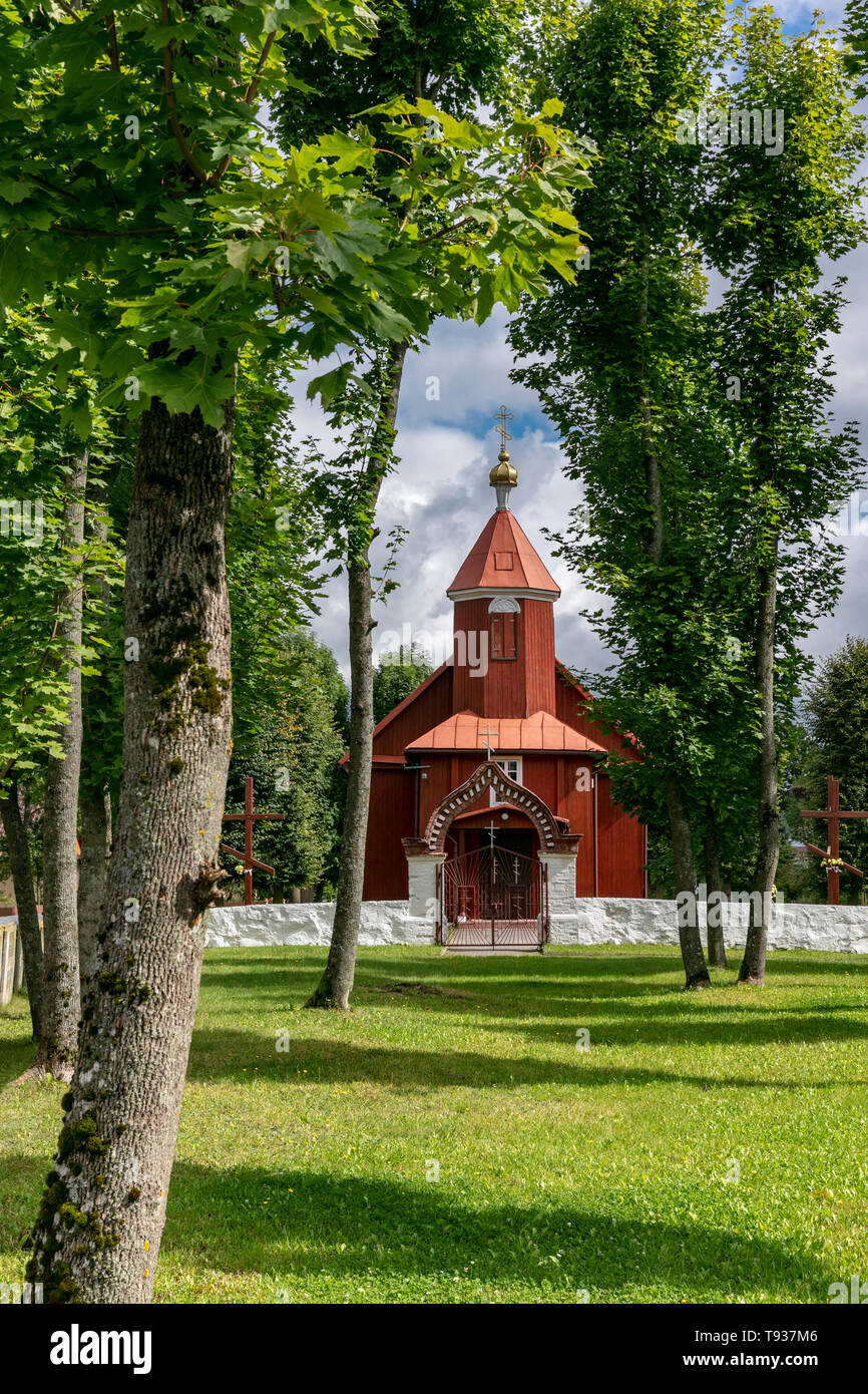 Topolany, a wooden Orthodox church from the 17th century, Podlasie ...
