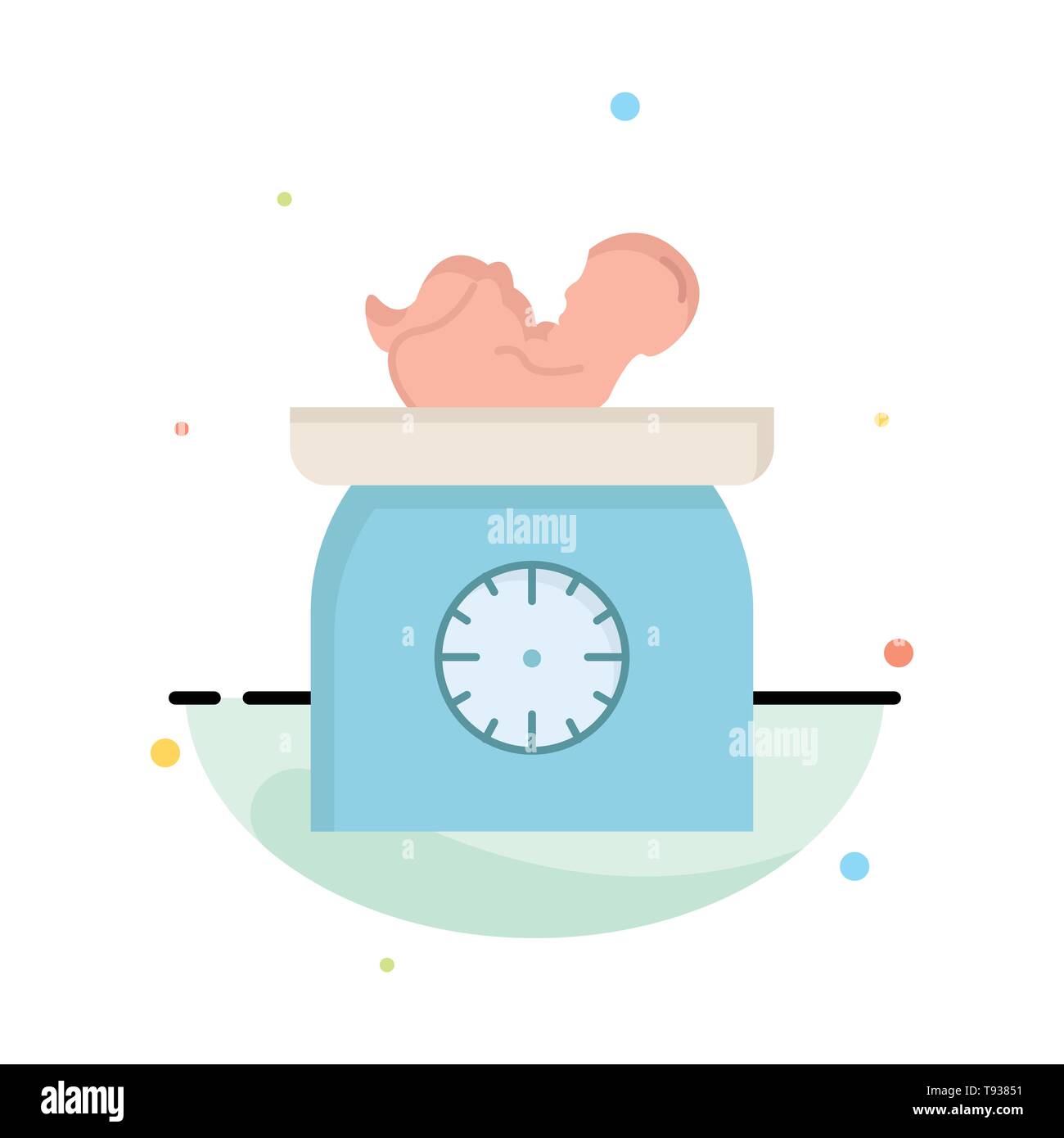 Girl scales child weight Stock Vector Images - Alamy