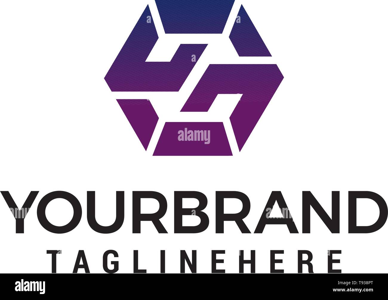 Hexagon logo vector icon Stock Vector Images - Alamy