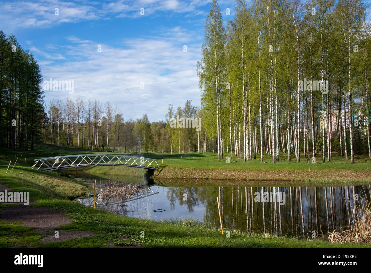 golf course at spring, Lappeenranta Finland Stock Photo - Alamy
