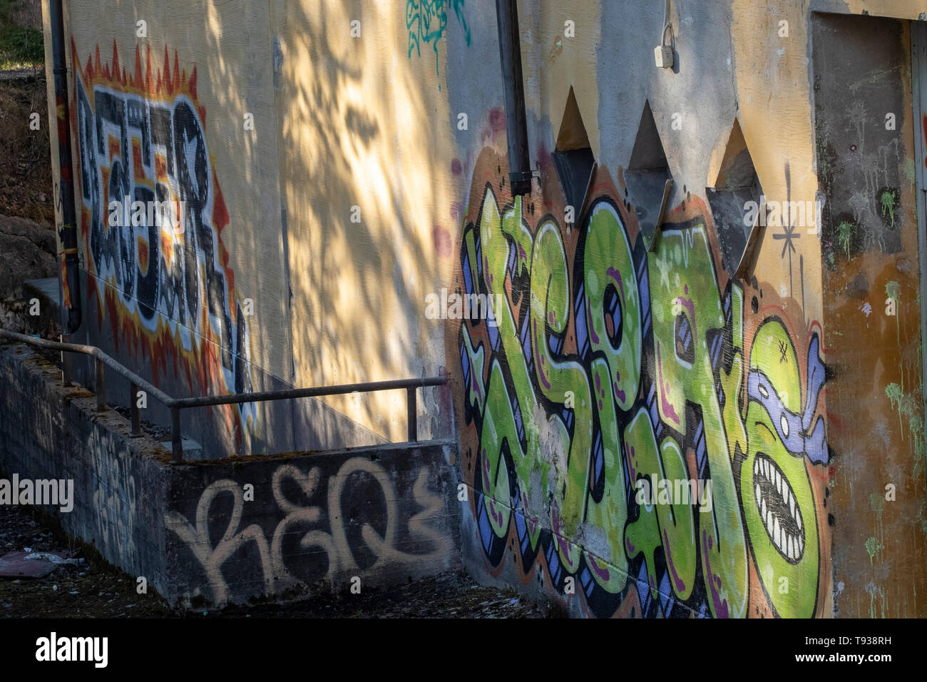 graffiti on building wall outdoors Stock Photo - Alamy