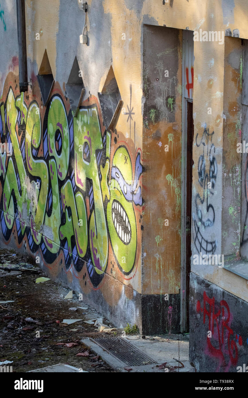 graffiti on building wall outdoors Stock Photo - Alamy
