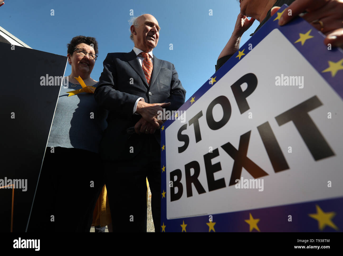 Liberal Democrat leader Vince Cable alongside candidate Sheila Ritchie ...