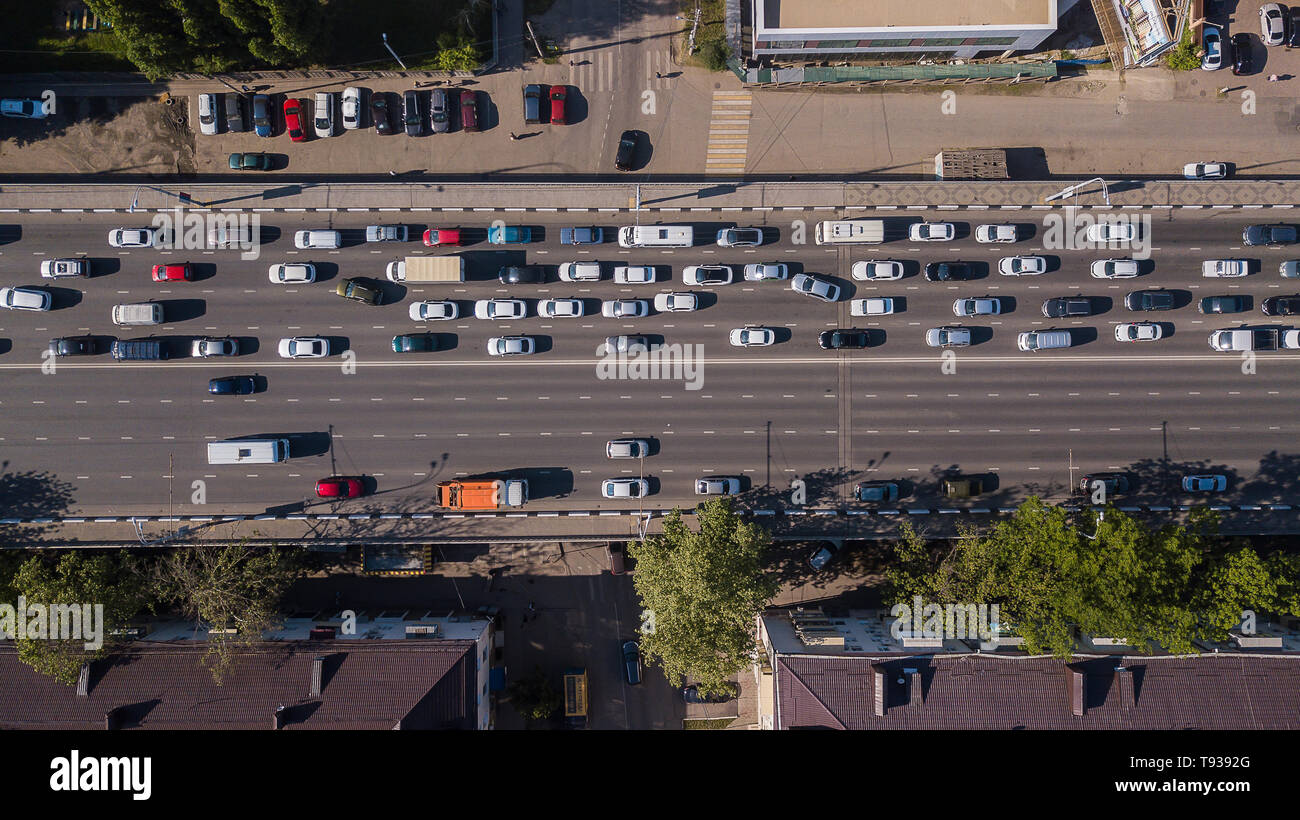 Traffic jam aerial nyc hi-res stock photography and images - Alamy