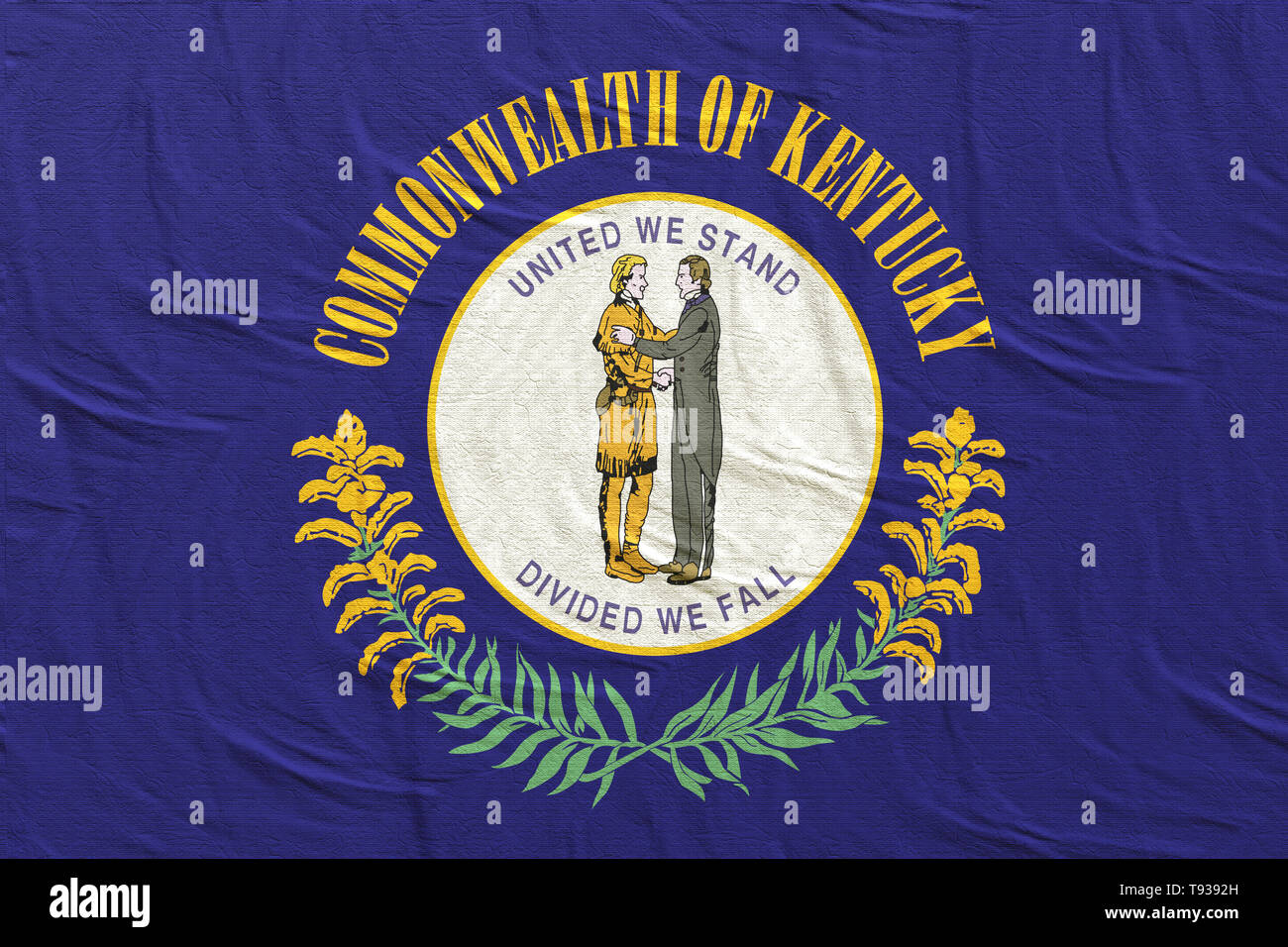 3d rendering of a Kentucky State flag silk Stock Photo - Alamy
