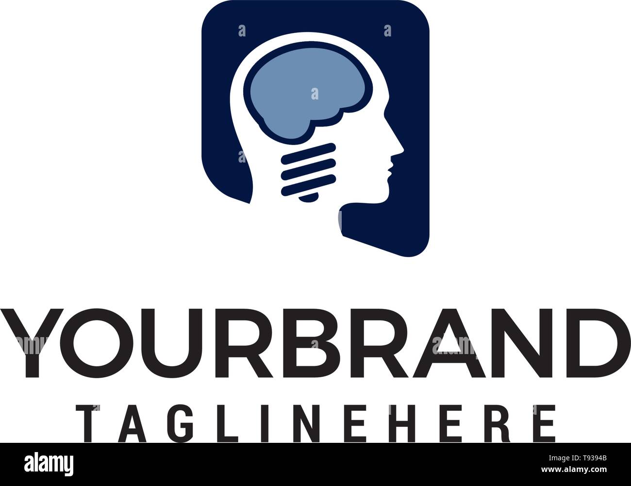 brain head logo design concept template vector Stock Vector Image & Art ...