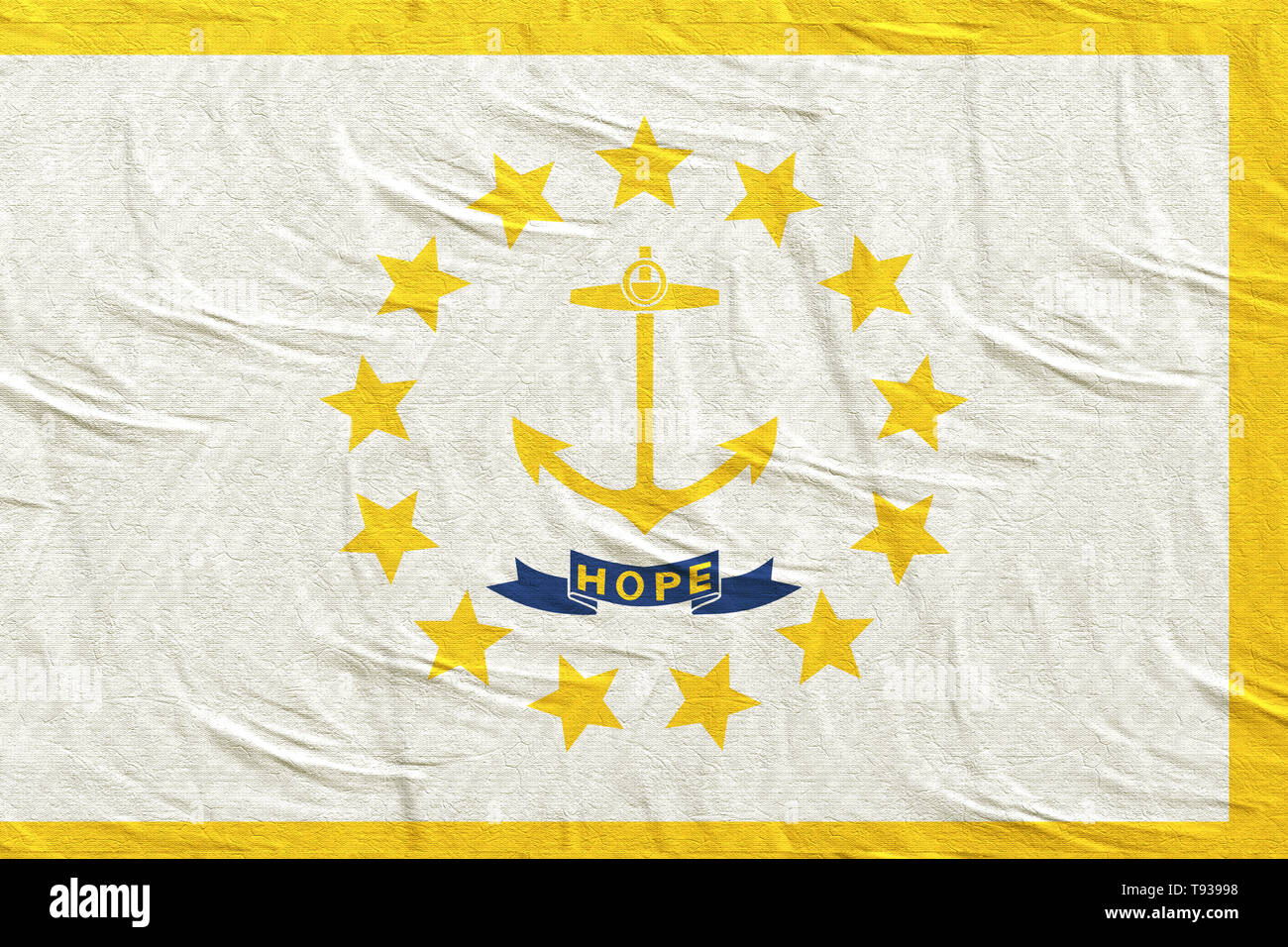3d rendering of a Rhode Island State flag silk Stock Photo - Alamy