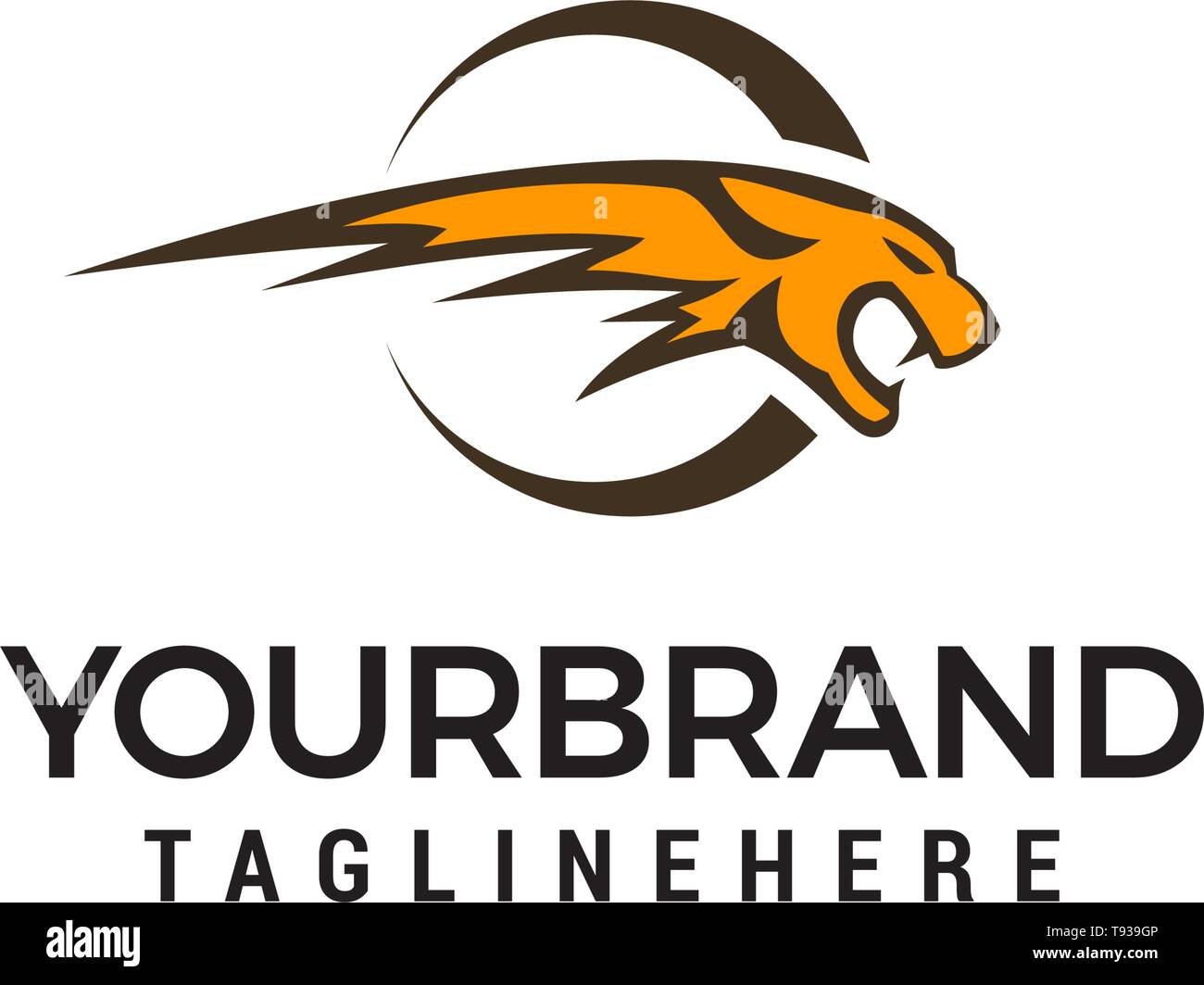 panther circle logo design concept template vector Stock Vector Image ...