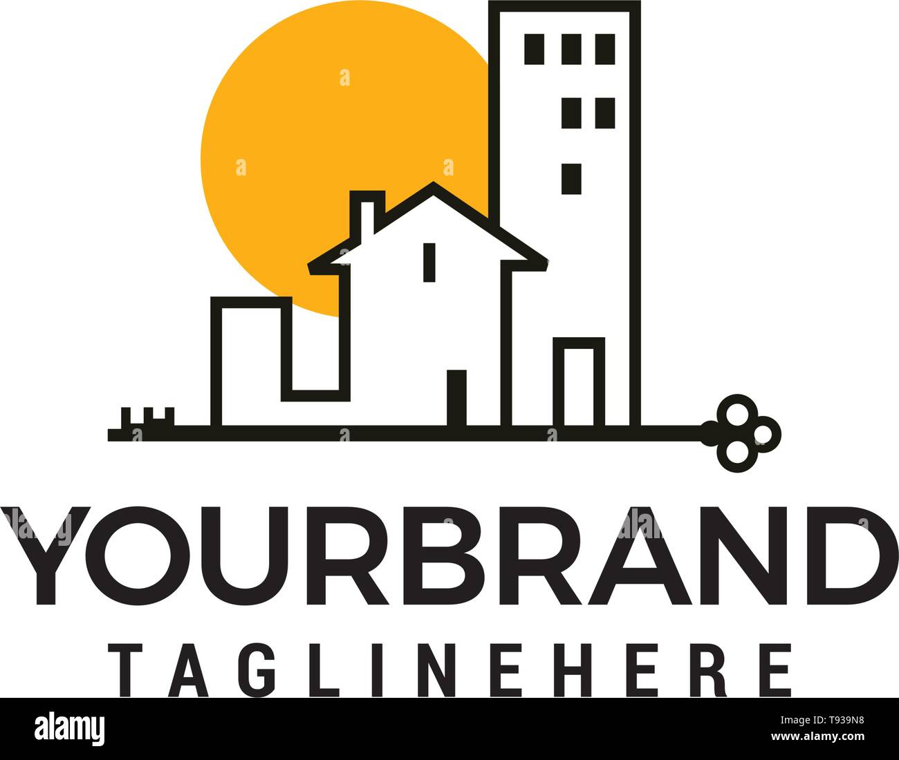 High rise modern downtown buildings Stock Vector Images - Alamy