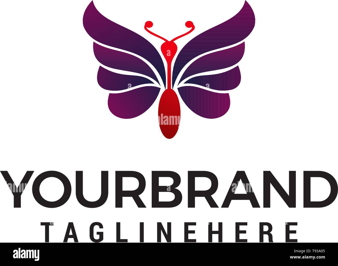 Abstract Butterfly logo template. simple Vector logo illustration Stock ...