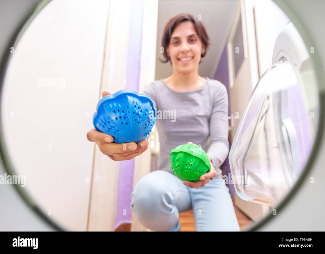 Laundry eco washing thermoplastic spheres Stock Photo - Alamy
