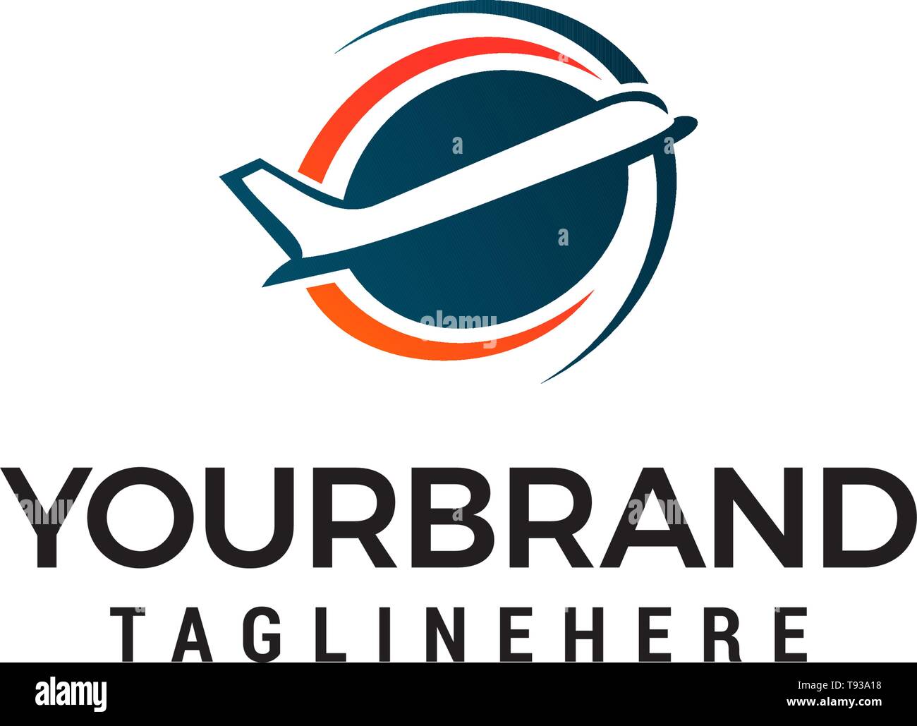 airplane logo design concept template vector Stock Vector Image & Art ...