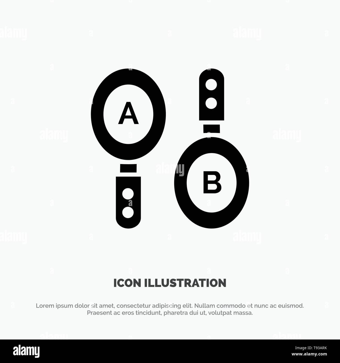 Zoom loupe icon black website Stock Vector Images - Alamy