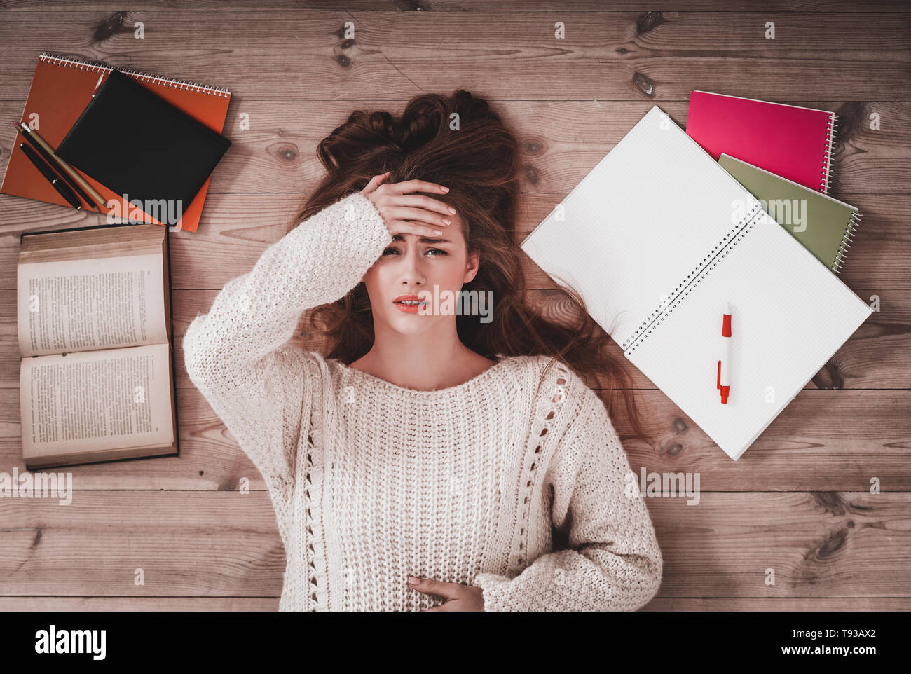 Worried student university hi-res stock photography and images - Alamy
