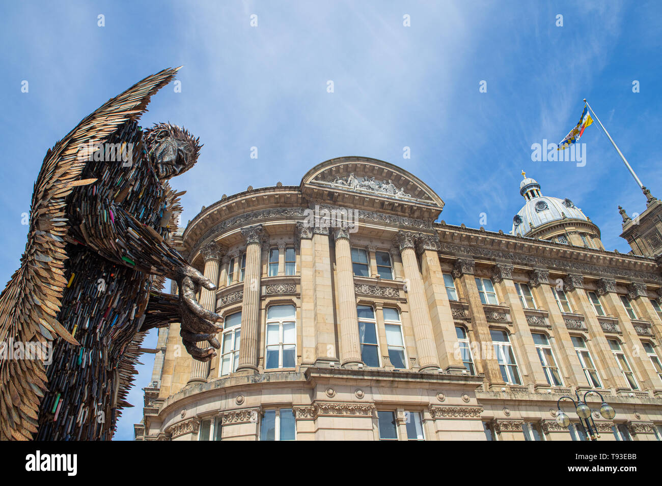 Knife Angel by Alfie Bradley in Victoria Square, Birmingham, UK Stock ...