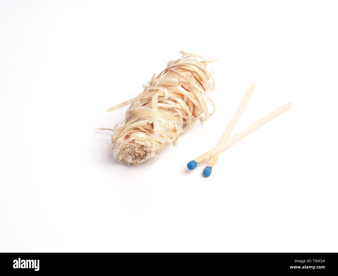 Fireplace igniter with matches on a white studio background Stock Photo ...