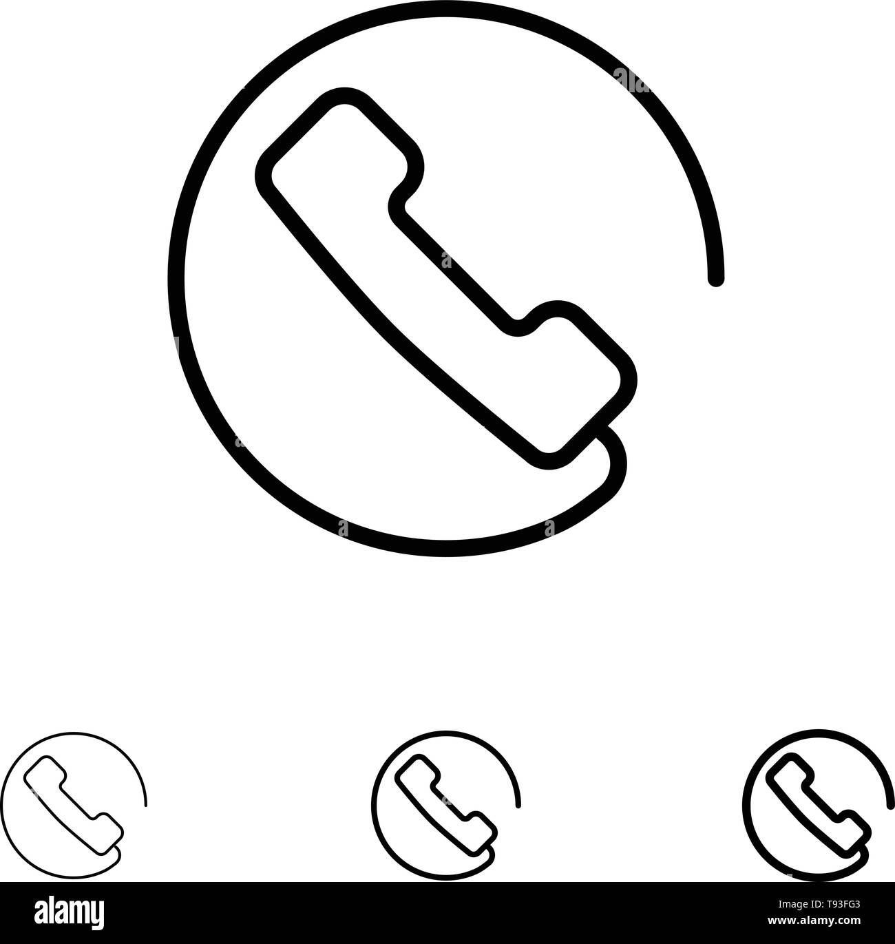 Answer call vector vectors Black and White Stock Photos & Images - Alamy