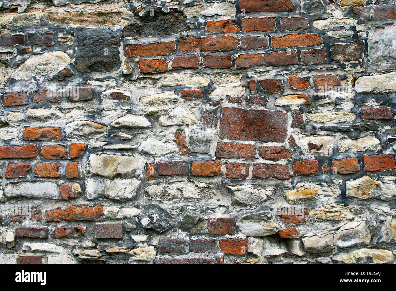 Ancient stone and brick wall background Stock Photo - Alamy