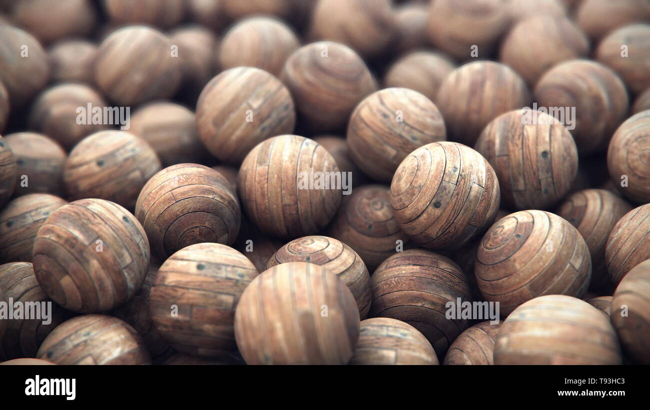 3D illustration of wooden objects Stock Photo - Alamy