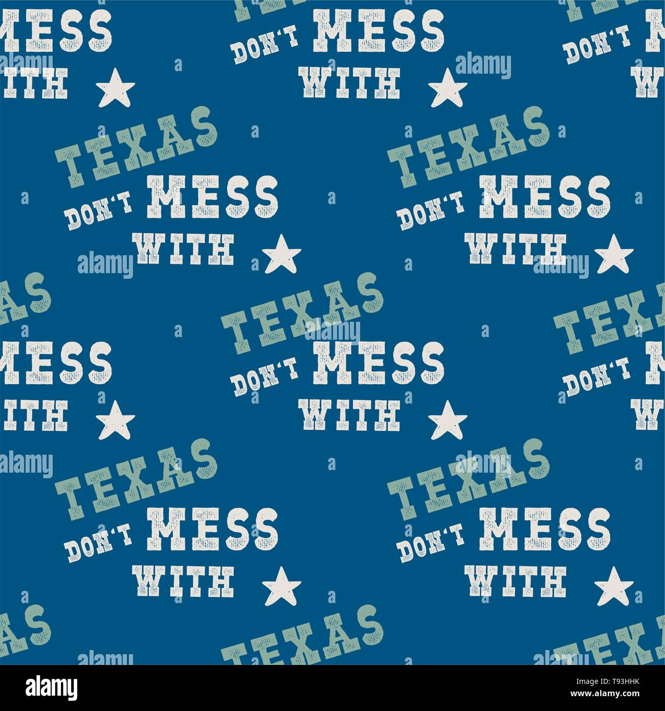 Texas pattern with silhouette texas shapes and text. Vintage hand drawn ...