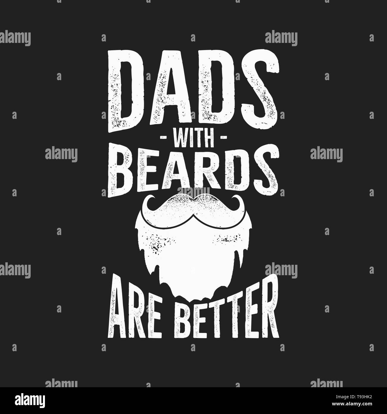 Happy Fathers Day Typography Print - Dads with Beards are Better quote ...