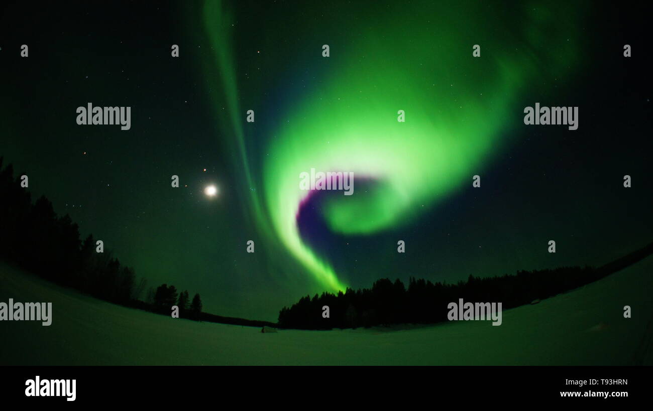 Aurora borealis. Northern lights night photo arctic circle Stock Photo ...