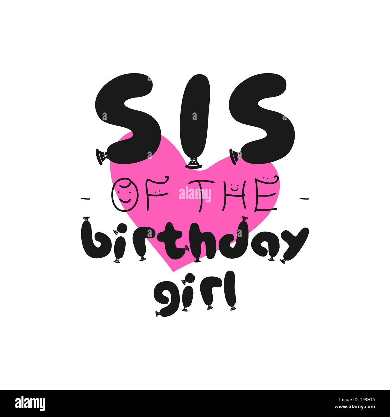 Birthday Girl graphic desgin for t-shirt prints, cards, postcards. With ...