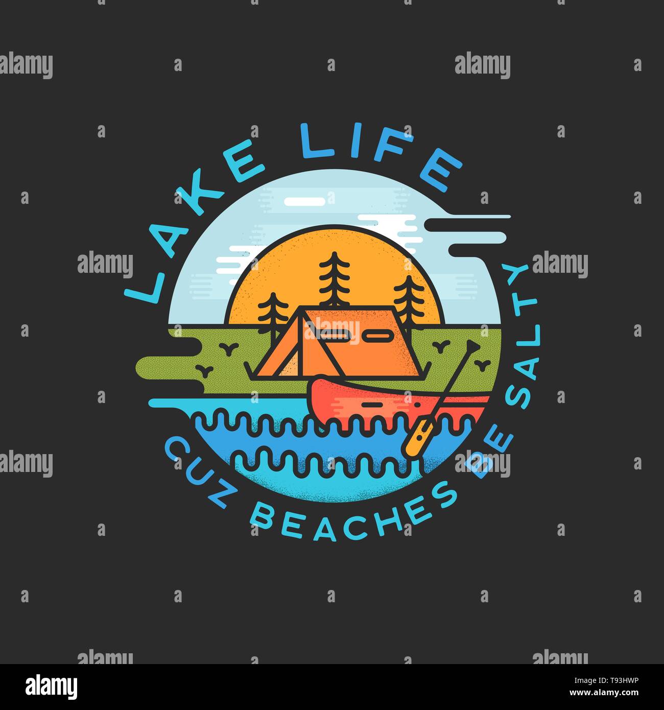 Lake Life Logo Design. Modern Liquid Dynamic Style. Travel adventure ...